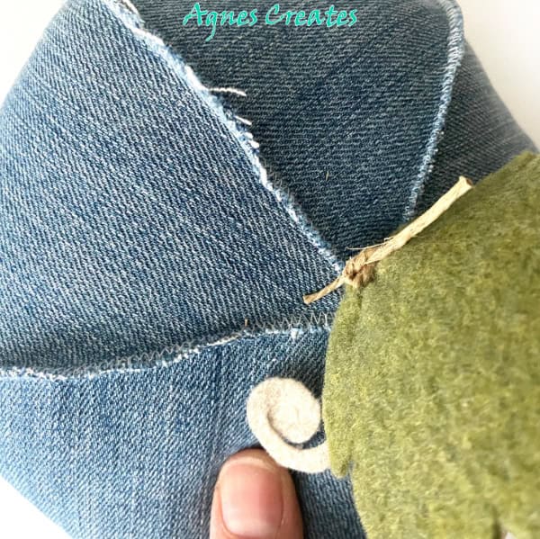 Easy to Sew Denim Pumpkin Free Pattern - Agnes Creates