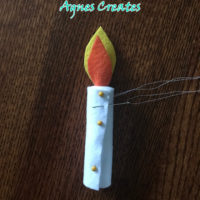Easy To Make Felt Candle Ornament - Agnes Creates