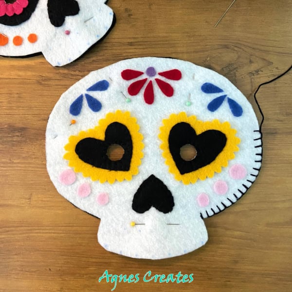 Diy Felt Sugar Skull Mask - Agnes Creates