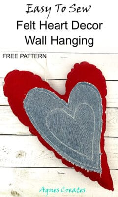 Fabric Heart Sewing Pattern - Agnes Creates