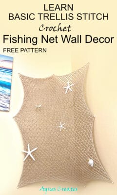 Fishing Net Wall Decoration Crochet Pattern - Agnes Creates
