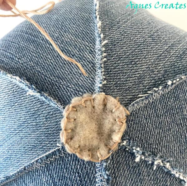 Easy to Sew Denim Pumpkin Free Pattern - Agnes Creates