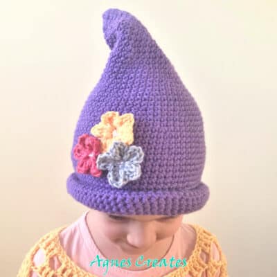 Crochet Pixie Hat Free Pattern - Child Size - Agnes Creates